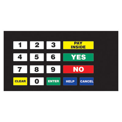 Gilbarco EU03004G142 Pilot, English, 17-Position, CRIND Keypad Overly ...