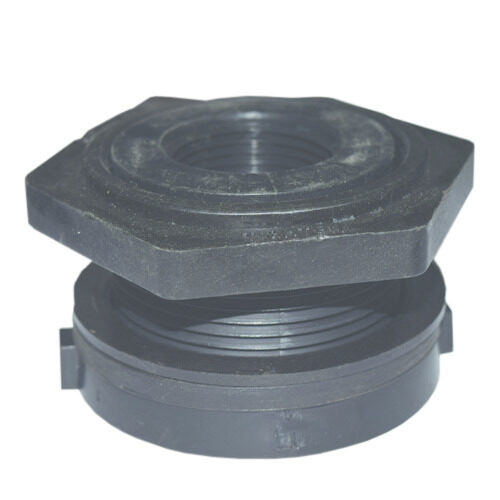 Norwesco 1" Double Threaded Polypropylene Bulkhead Fitting | SPATCO